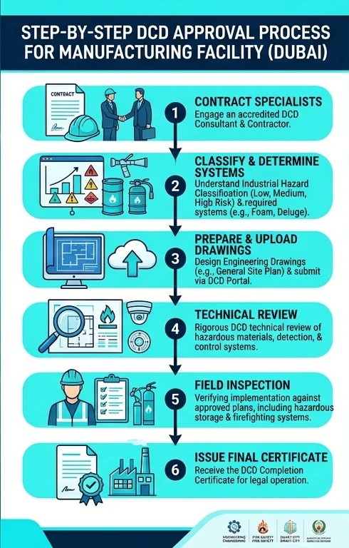 DCD Approval for Industrial Facilities| Dubai Civil Defense Approval
